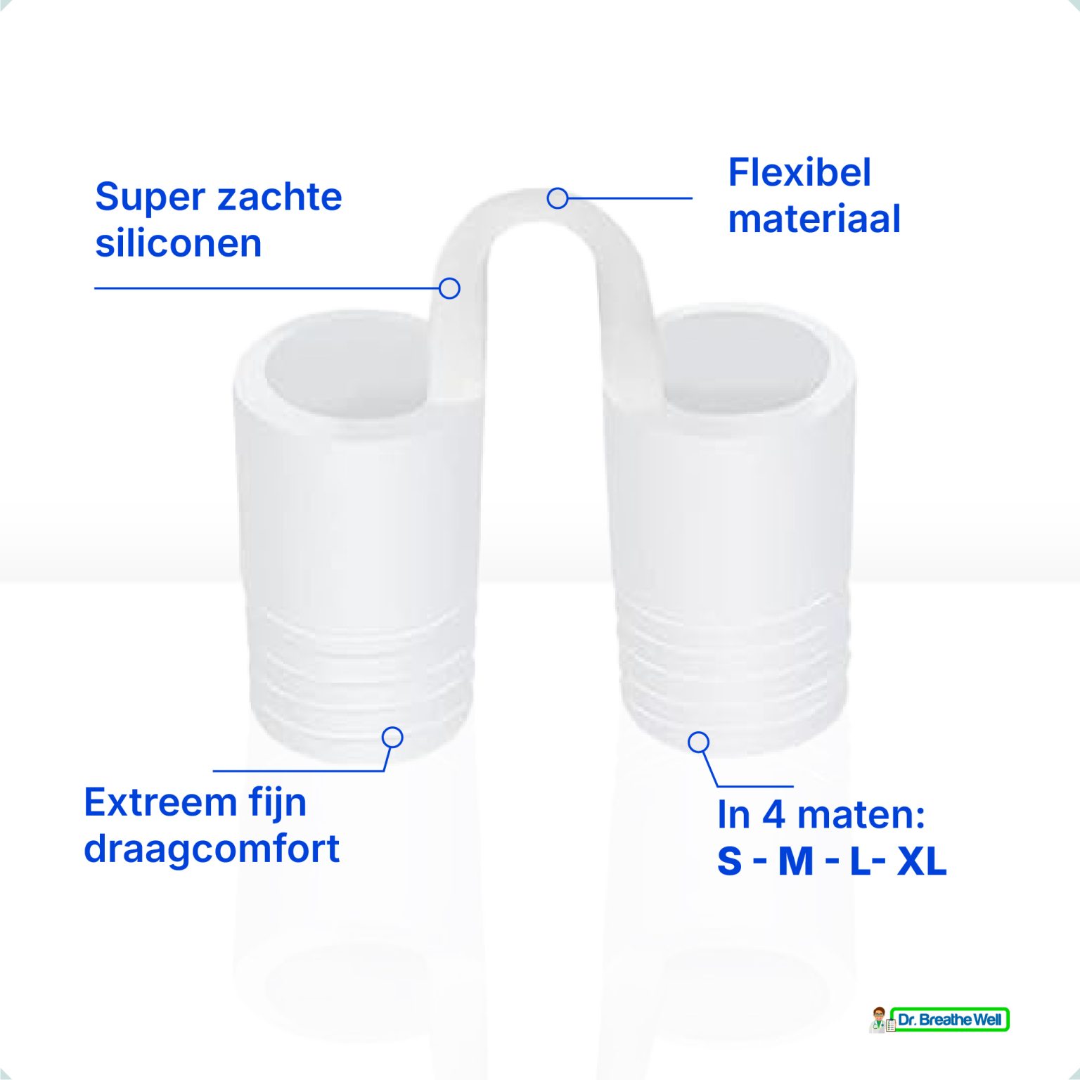 Zachte Neusspreider Buisjes - Dr. Breathe Well